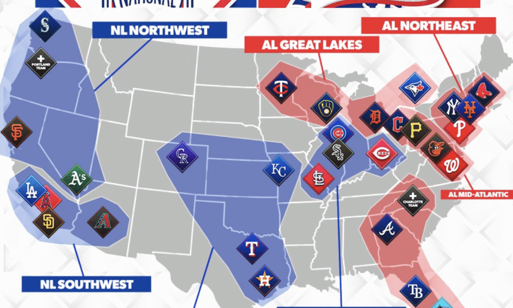¿Cómo se vería MLB tras una expansión? Ocho divisiones y nuevas ...